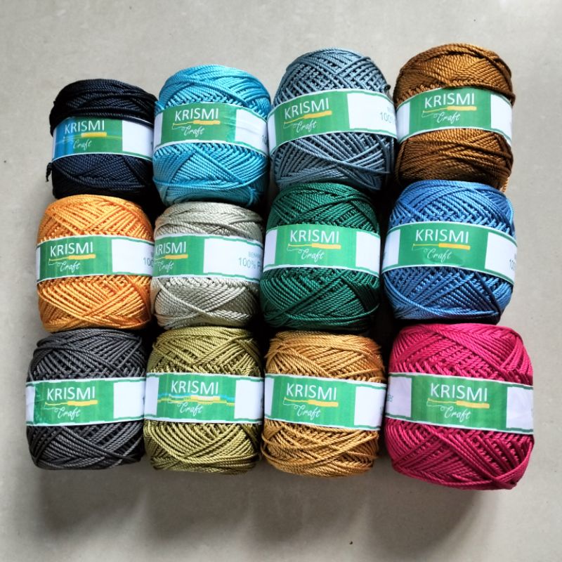 Jual Benang rajut Krismi Craft polyester D27 polos part 1 | Shopee ...