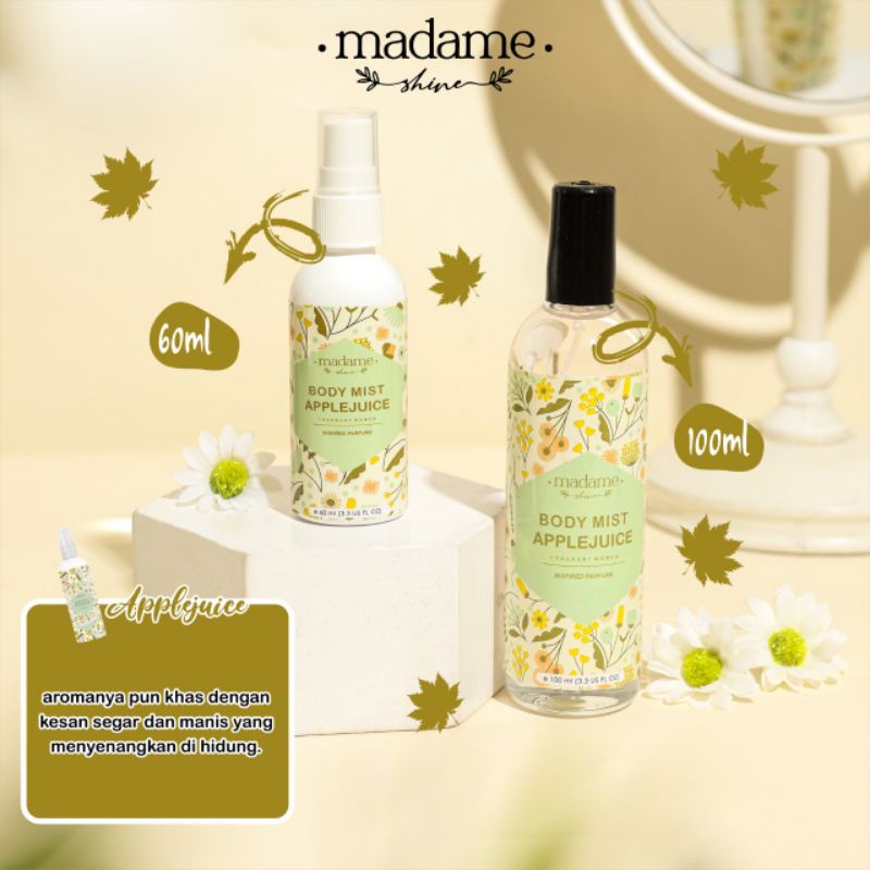 Jual BODY MIST MADAME SHINE SERIES-BEST SELLER( ( APPLE JUICE ...
