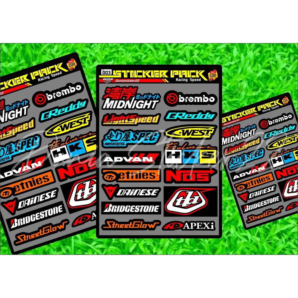 Jual Stiker Racing 1 pack /Sticker sponsor racing / sticker Sponsor ...