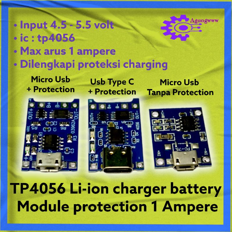 Jual TP4056 Li-ion battery charger module 1A | Shopee Indonesia