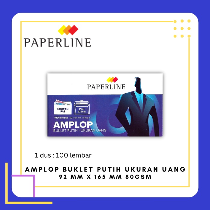 Jual PAPERLINE Amplop Buklet Putih Ukuran Uang - Banknote Size 1 Dus ...