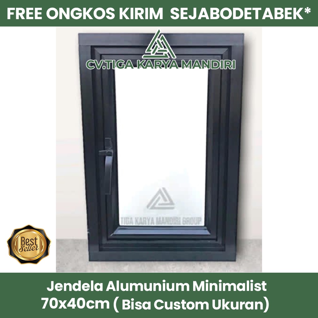 Jual Jendela Alumunium - 70x40 cm Aluminium Window Minimalis Bisa ...