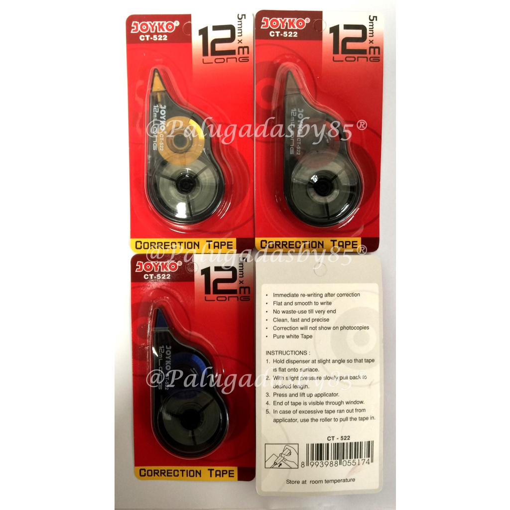 Jual (1 Biji) Correction Tape Joyko CT-522 CT-522PTL CT-522-CTFR CT-522 ...