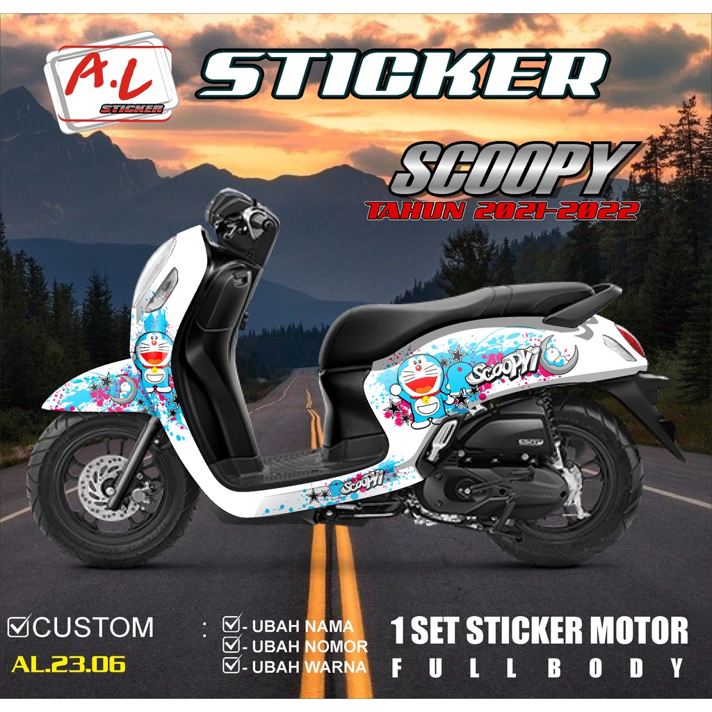 Jual Decal Dekal Sticker Stiker Striping scoopy SCOOPY TERBARU FULL ...
