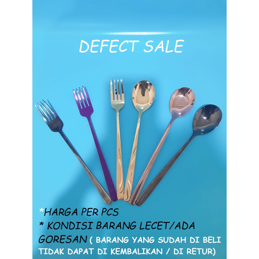 Jual defect sale sendok garpu sumpit korea / obral murah dibuang sayang sendok lecet gores layak ...