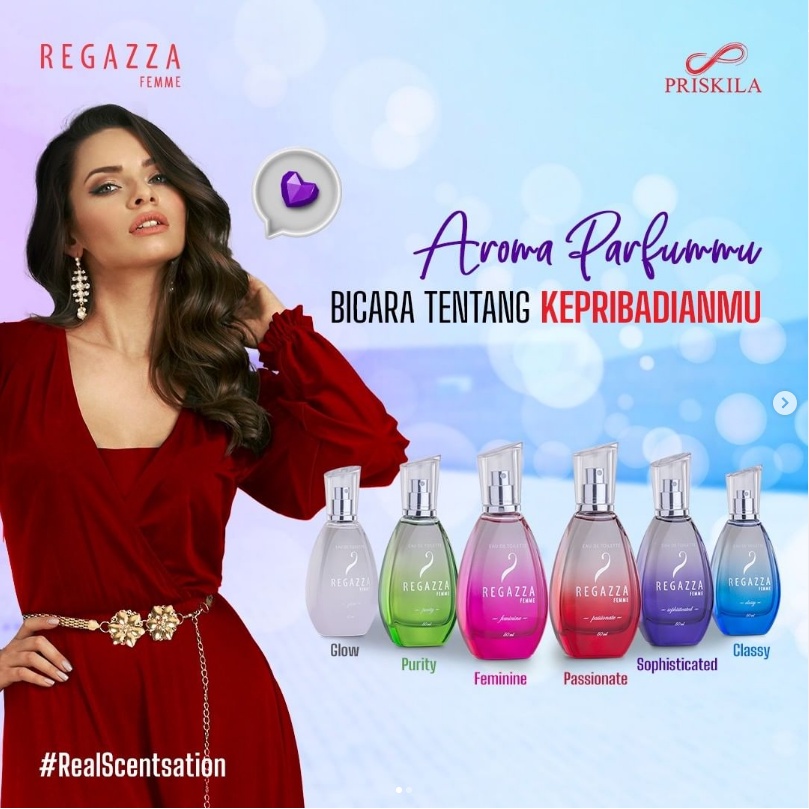 Jual [BOTOL KACA KECIL] REGAZZA EDT Eau De Toilette Parfum Kaca - 50ml ...