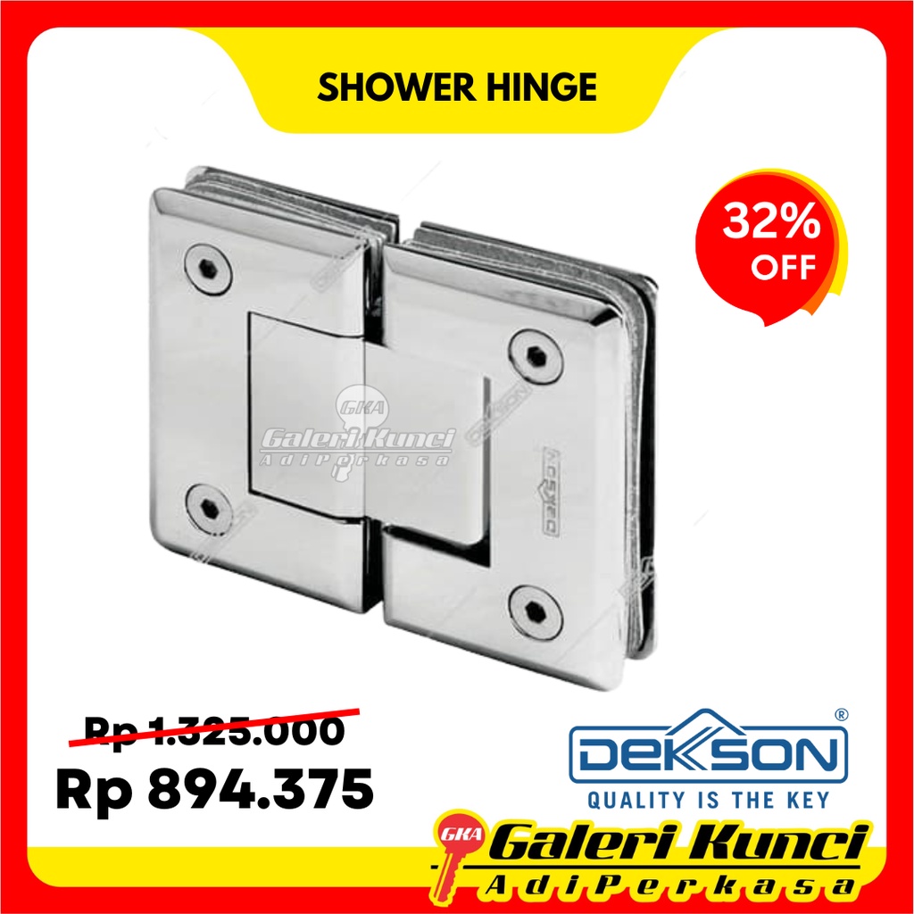 Jual Shower Hinge Dekkson Dekson SH 7703 CP Engsel Pintu Kaca Glass to ...