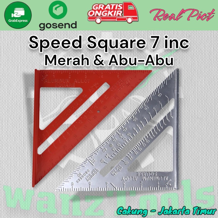 Jual Penggaris Segitiga Speed Square 7inch Alumunium WoodWorking ...