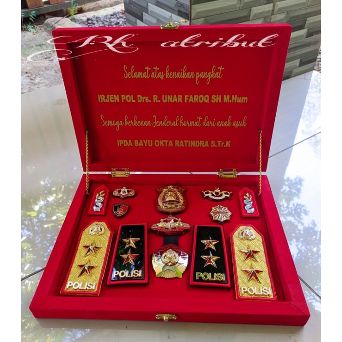 Jual Pangkat Irjen satu set box exclusive | request costom | souvenir ...