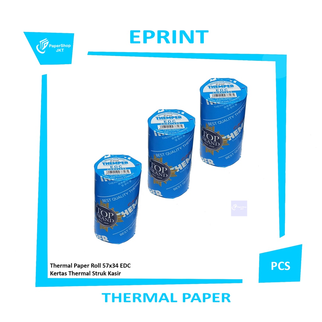 Jual EPRINT - Thermal EDC 57x34 Thermal Paper Roll - ROLL | Shopee ...