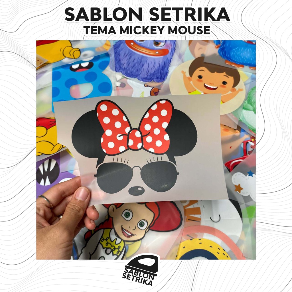 Jual SABLON SETRIKA SABLON DTF PRINTING TEMA KARTUN MICKEY MOUSE ...