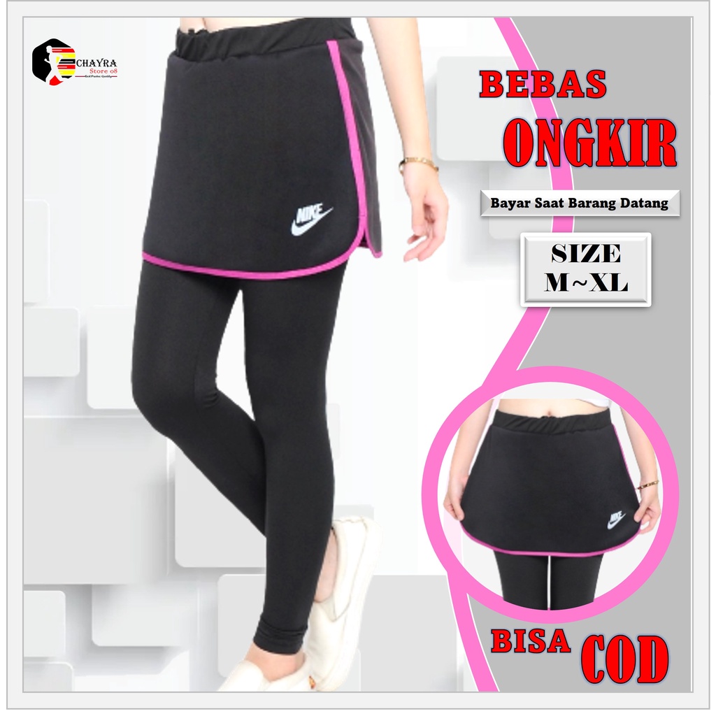 Jual Celana Leging Rok Sport Wanita Gym Fitnes Remaja Gowes Muslimah ...