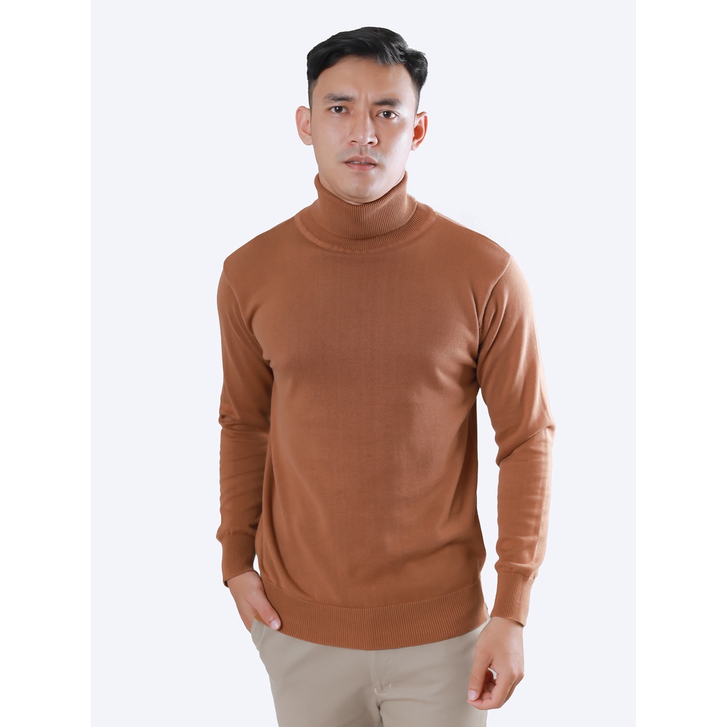 Jual Gomuda Sweater Rajut Pria Roll Neck - Black | Shopee Indonesia