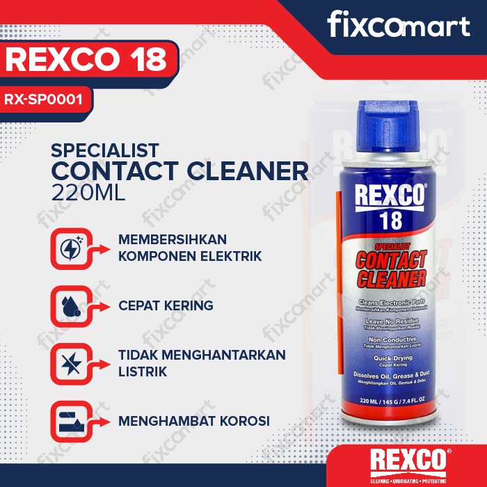 Jual Rexco 18 Contact Cleaner / Cairan Pembersih Panel Elektrik 220 Ml ...