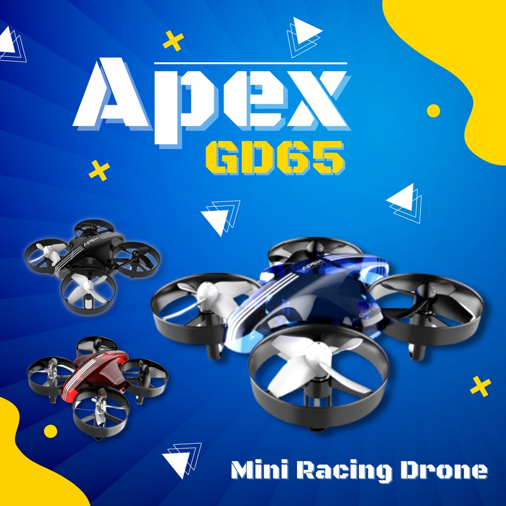 Jual Racing Drone Ghost APEX GD-65A Mini Drone Warna Hijau Kuning Merah ...