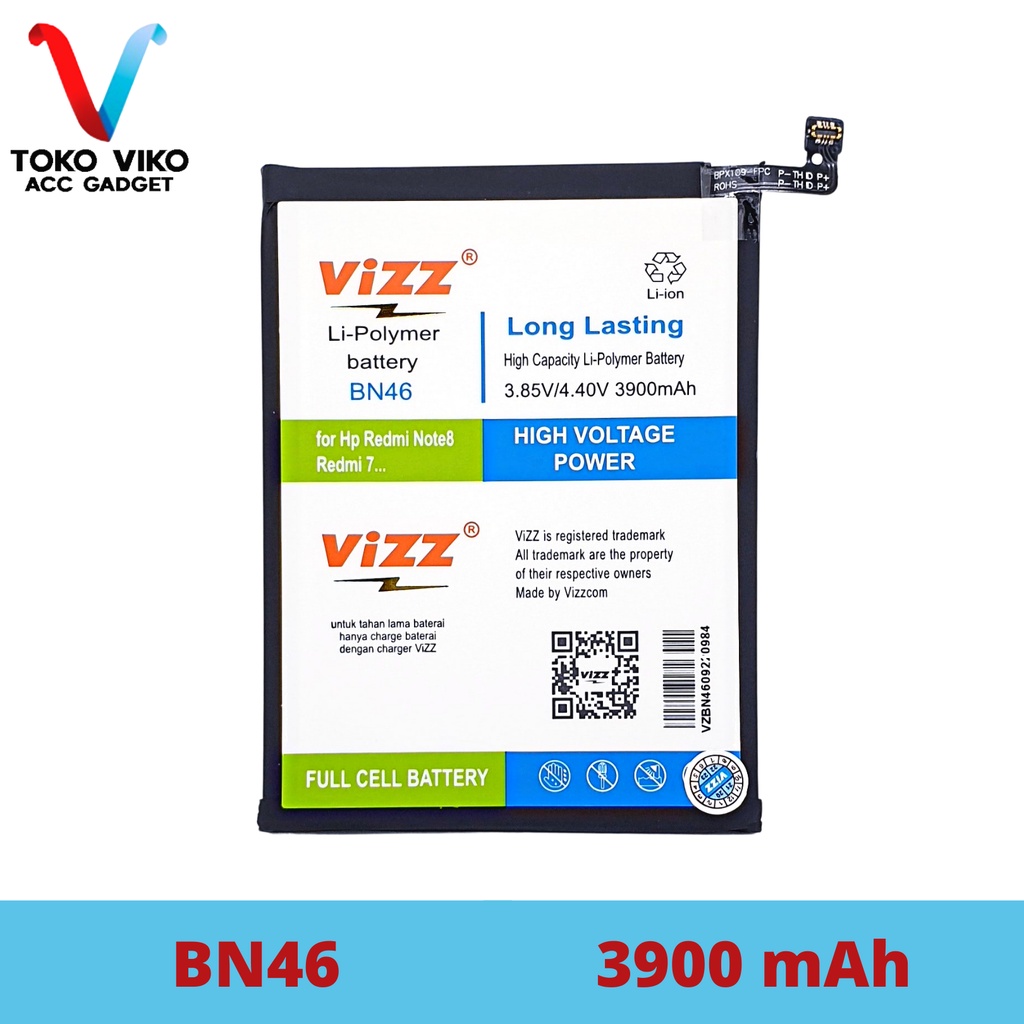 Jual Vizz Xiaomi BN46 Redmi 7 Baterai Batre Original | Shopee Indonesia