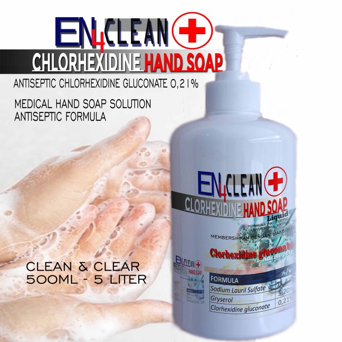 Jual Hand soap 1 Liter Chlorhexidine Gluconate 0,21% antiseptic (oke ...
