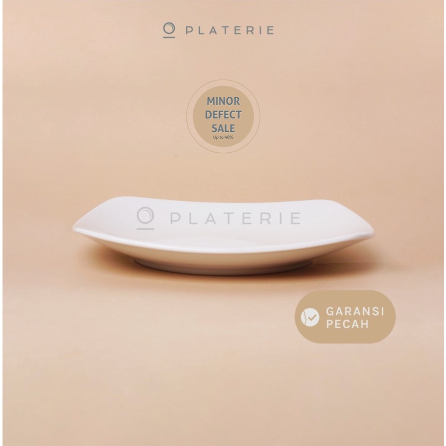 Jual [DEFECT] SALEBY Platerie Piring Keramik Square Dinner Plate 10.5 ...