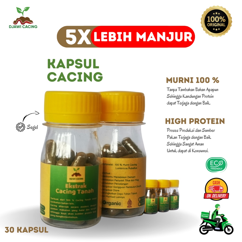Jual Kapsul Cacing Murni (Obat Tifus/Tipes/Typus) | Shopee Indonesia