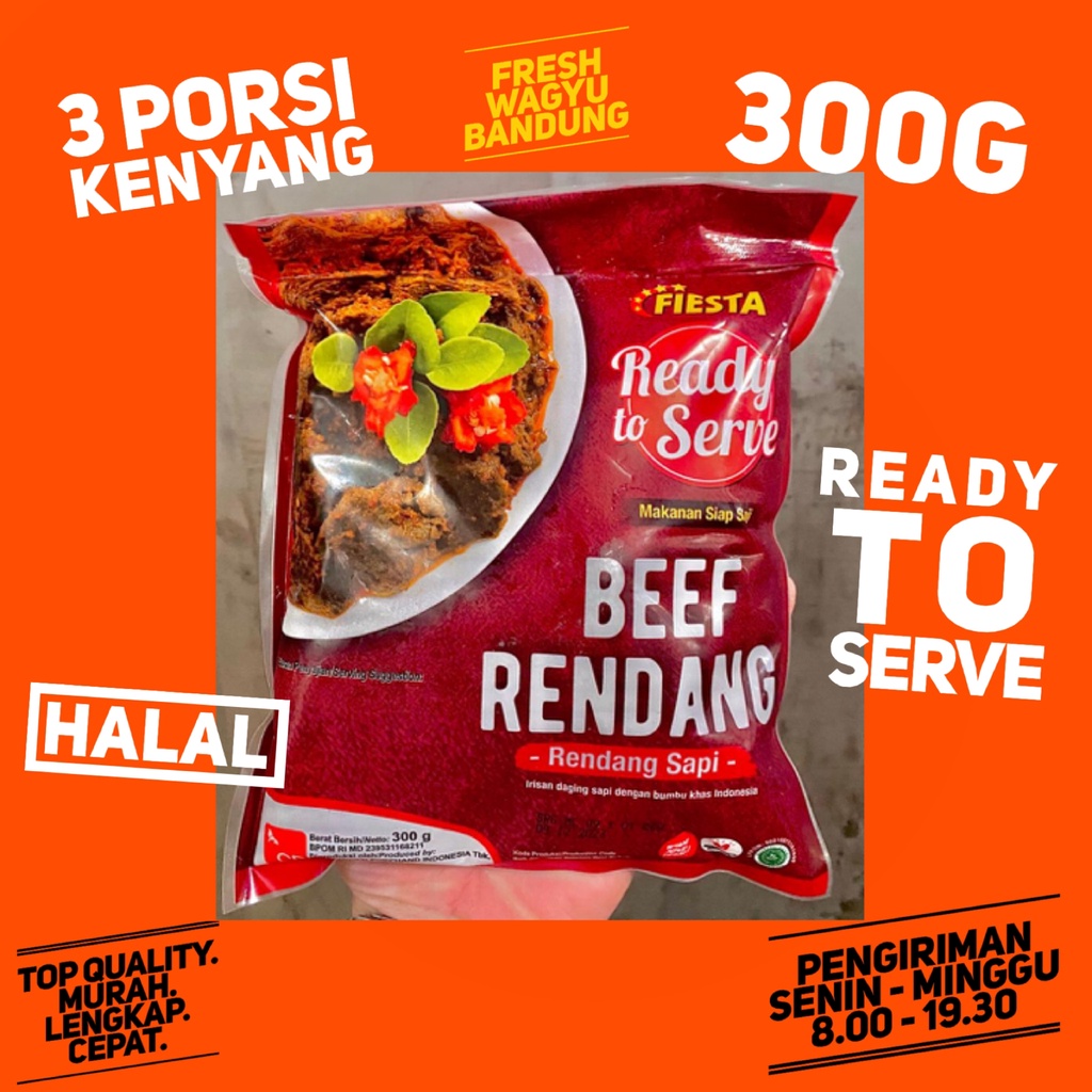 Jual FIESTA READY TO SERVE BEEF RENDANG Daging Sapi Halal Instant ...