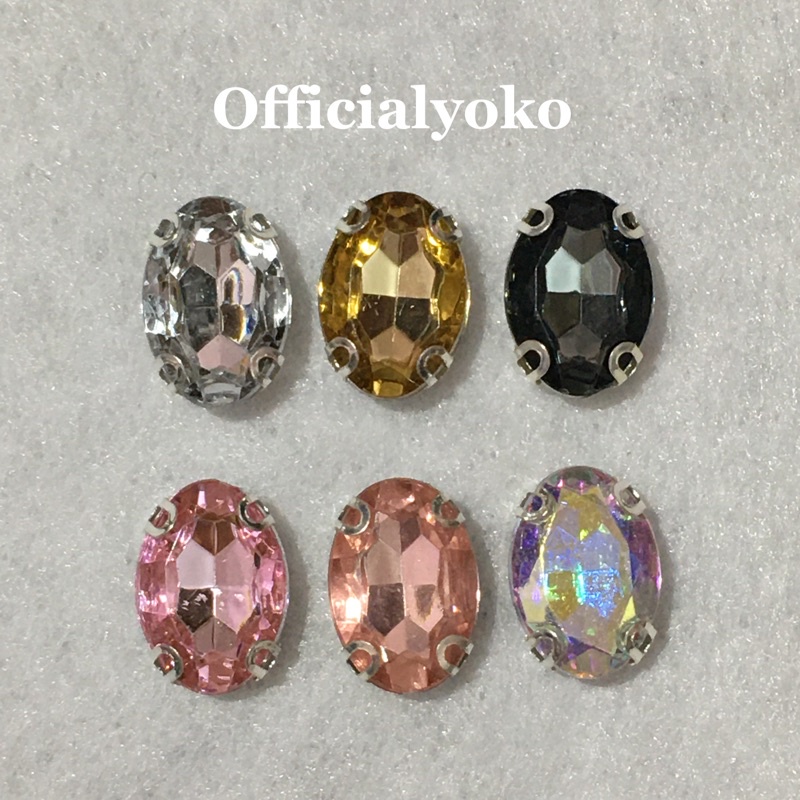 Jual Manik Diamond Cangkang Oval 10 mm x 14 mm (4pcs) | Shopee Indonesia