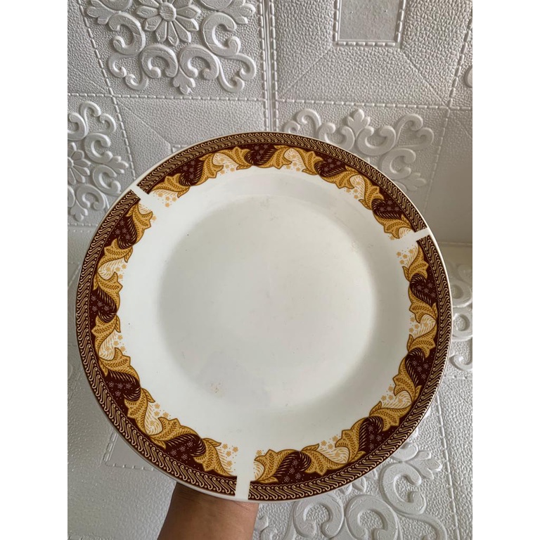 Jual Piring keramik makan motif batik 10inch piring keramik beling ...