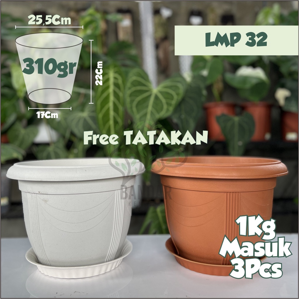 Jual Pot LMP 32 Free Tatakan, pot bunga tanaman hias aesthetic bibit ...