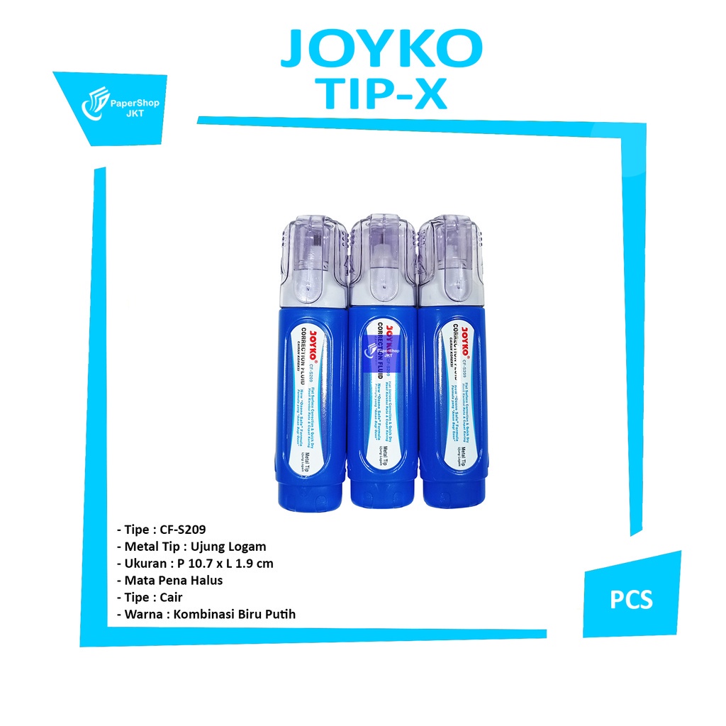 Jual JOYKO - Tip-X Cair Correction Fluid CF-S209 - Pcs | Shopee Indonesia