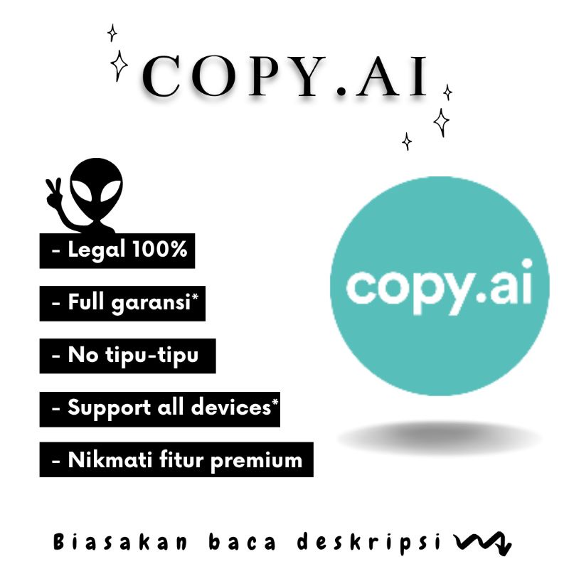 Jual Copy.ai Premium 1 Bulan Bergaransi | Shopee Indonesia