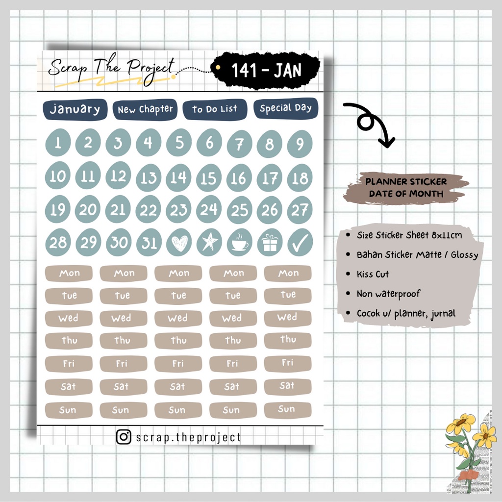 Jual STICKER PLANNER JOURNAL / STICKER MONTH OF YEAR / STP - 141 ...