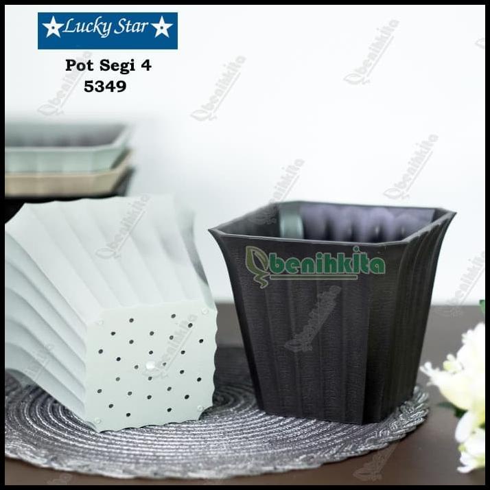 Jual Pot Tanaman-Bunga Segi Violeta 5349-A/Ct/Cr (Lucky Star) | Shopee ...