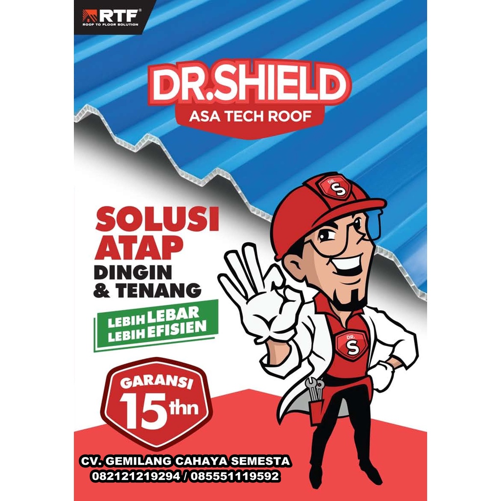Jual Atap UPVC DR.Shield - 6 Meter (Double Wall) Lebar Efektif 1065 mm ...