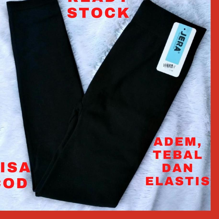 Jual SIA305 Celana Legging Wanita Dewasa Basic Polos Hitam Import ...