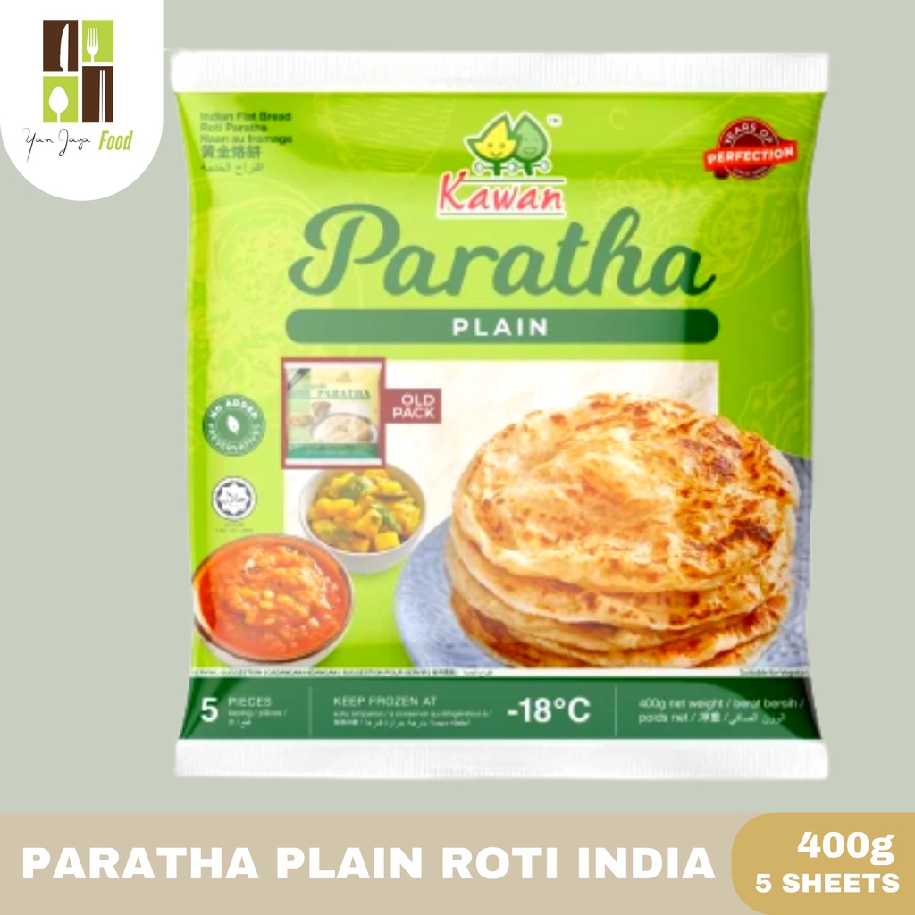 Jual Paratha Plain Roti India/Vegetarian Vegan / Paratha Onion 400g Isi ...