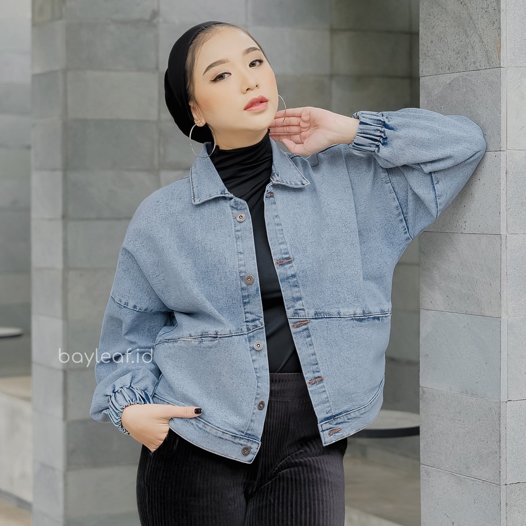 Jual Bayleaf.id Berlin Jeans Jacket Lengan Panjang / Jacket Casual Wanita | Shopee Indonesia