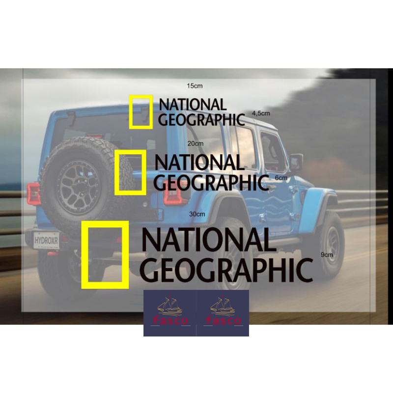 Jual stiker national geographic.nat geo logo decal die cut vynil ...