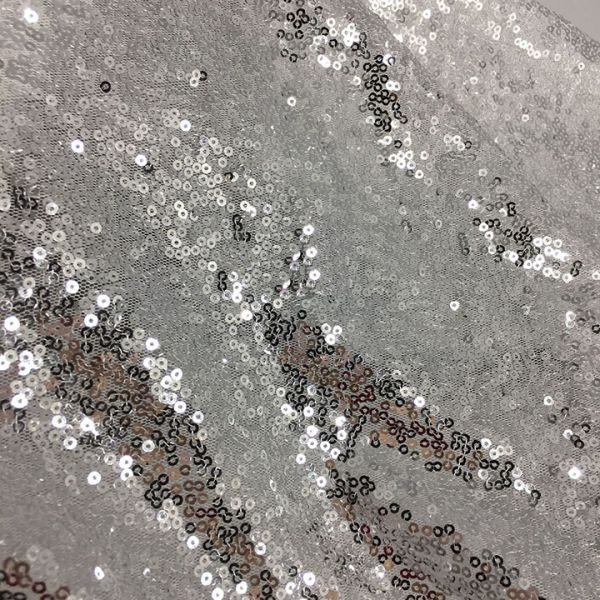 Jual Kain Kain Sequin Dekorasi Pesta 3Mm Sequin Cloth Kts - White (Per ...