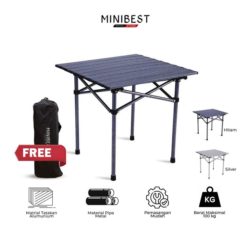 Jual MINIBEST Meja Lipat Outdoor Indoor Alumunium Portable Meja Lipat ...