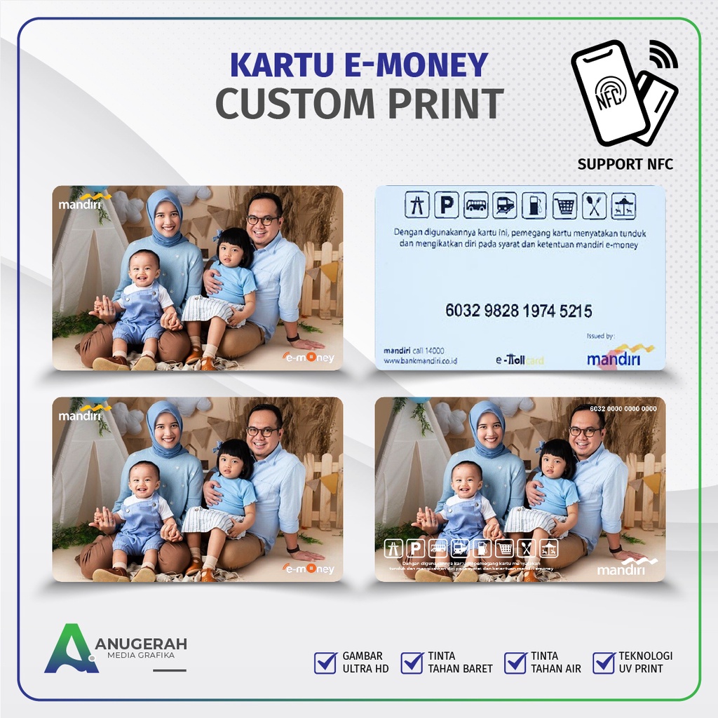 Jual Kartu E-money Mandiri Custom Print | Shopee Indonesia