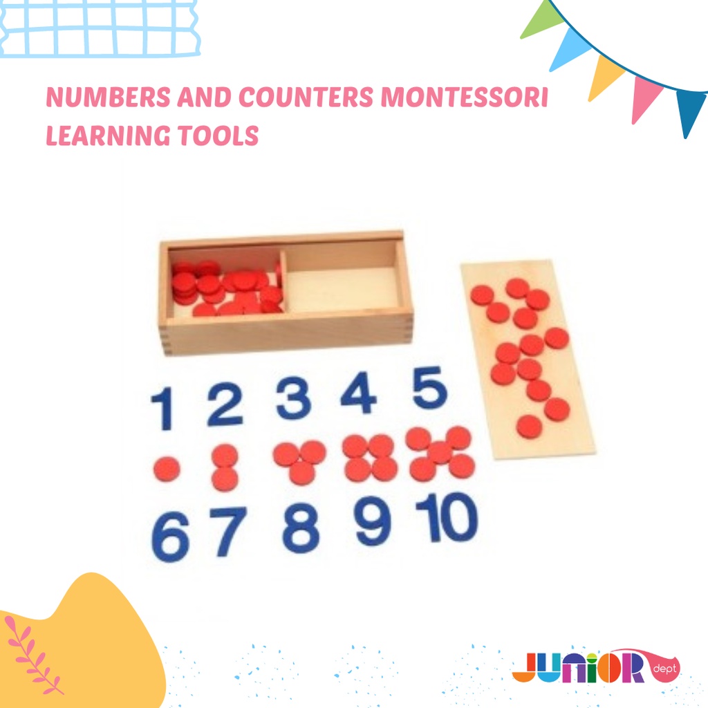 Jual Numbers and Counters Montessori Learning Tools / Mainan Montessori ...