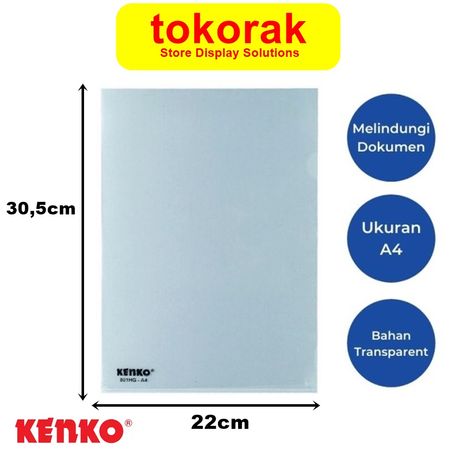 Jual KENKO MAP L BENING CLEAR SLEEVES A4 801 HG SLEEVE A4 801HG FILE ...