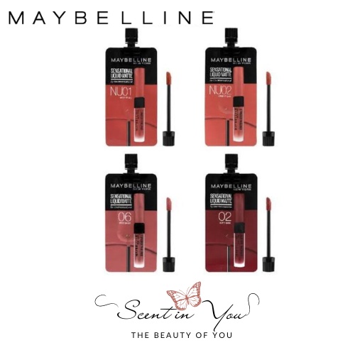 Jual Original Maybelline Sensational Liquid Matte Lip Sachet 2Ml ...
