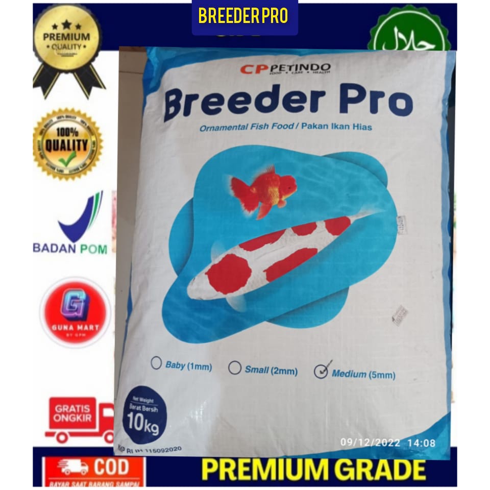Jual Breeder Pro Fish Food Pellet 10 KG CPPETINDO / Pakan Pelet Makanan ...