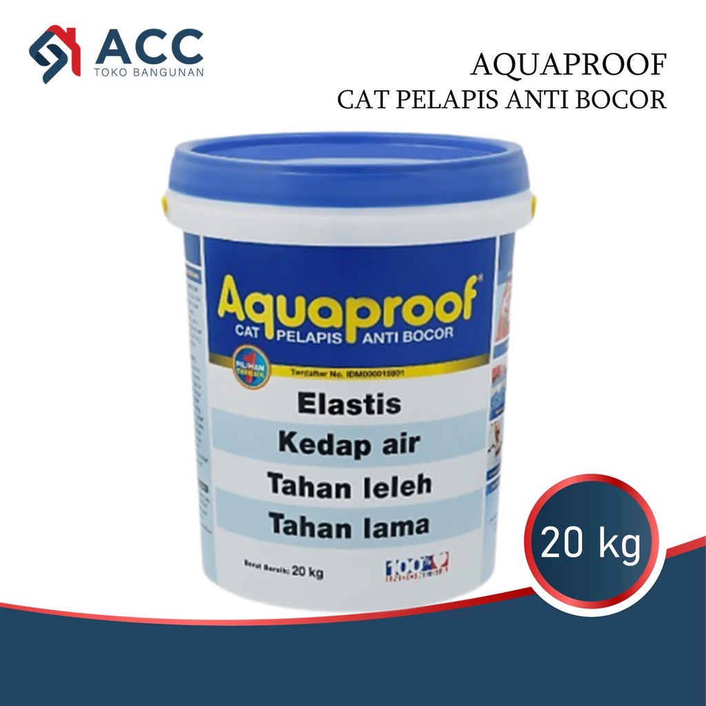 Jual Aquaproof Cat Tembok Pelapis Anti Bocor Waterproofing Pail 20KG | Shopee Indonesia