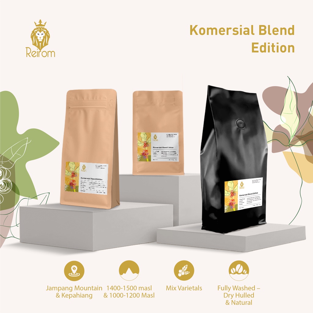 Jual Biji Kopi Reirom Roasted Beans - Blend Arabica dan Robusta ...