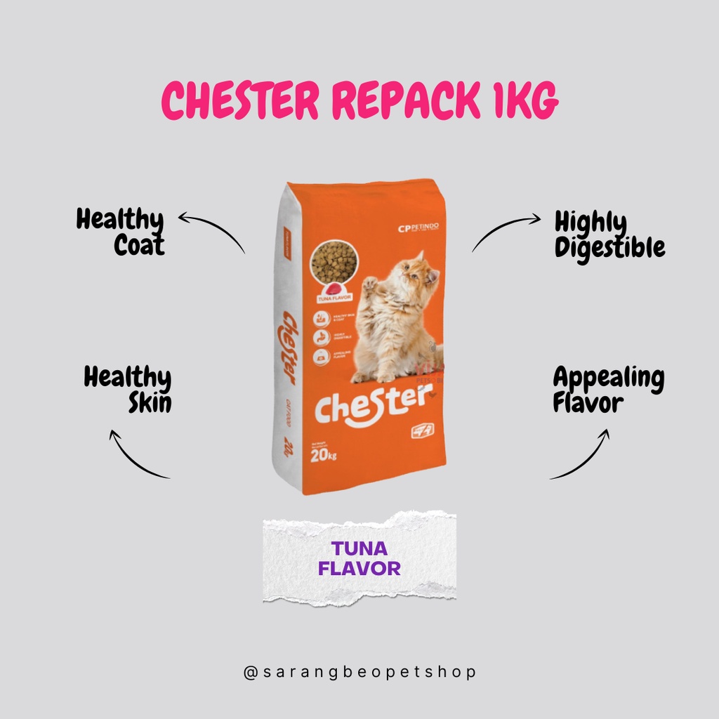Jual Chester Tuna Cat Food 1kg Makanan Kucing | Shopee Indonesia