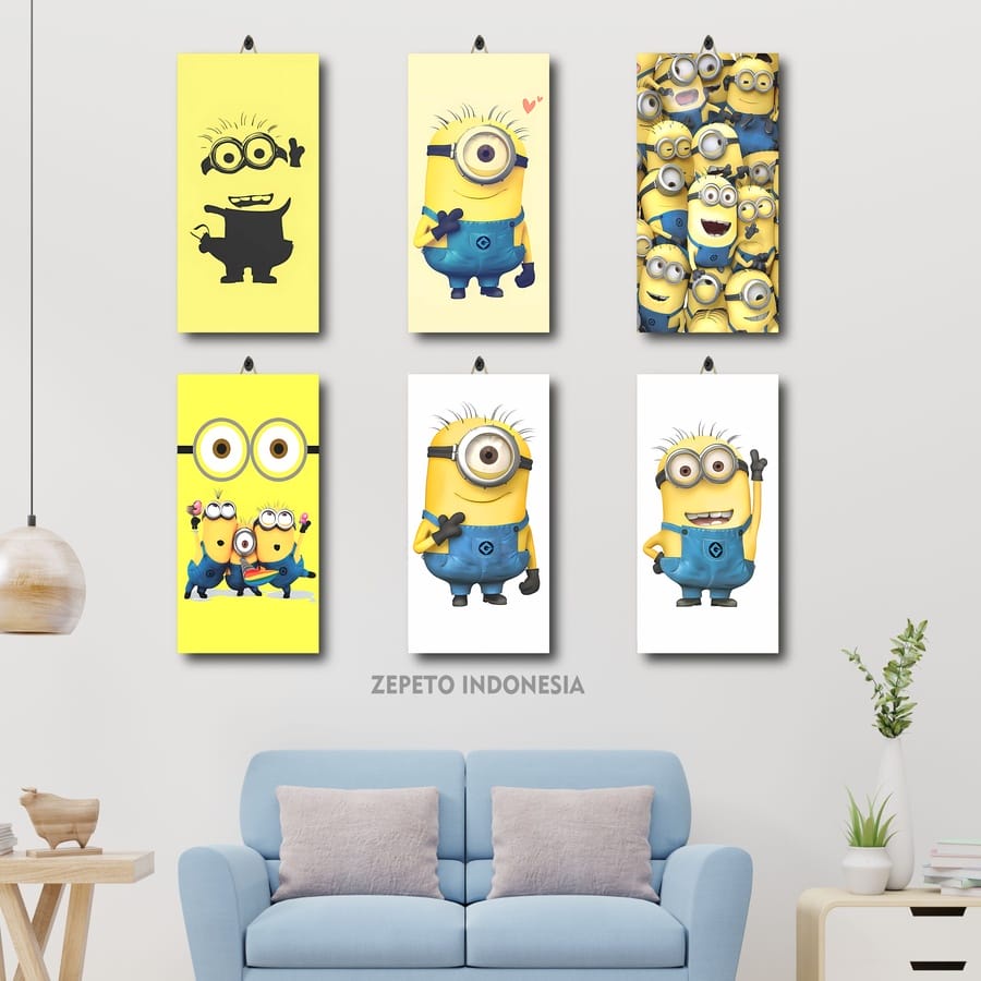 Jual 21-32 HIASAN RUANG ANIMASI MINION KEVIN BOB AGNES STUART 15X30 ...