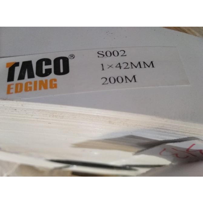 Jual jual per 10 taco list edging 1 x 4 mm putih dop pelapis pinggir ...