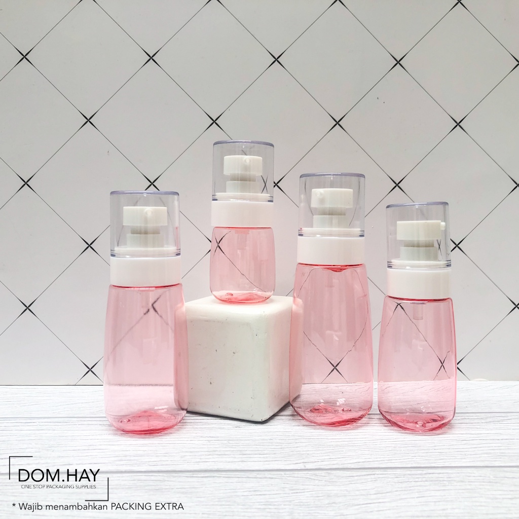 Jual Botol Pump Lotion Plastik PET Pink 30ml 60ml 80ml 100ml Shampoo ...