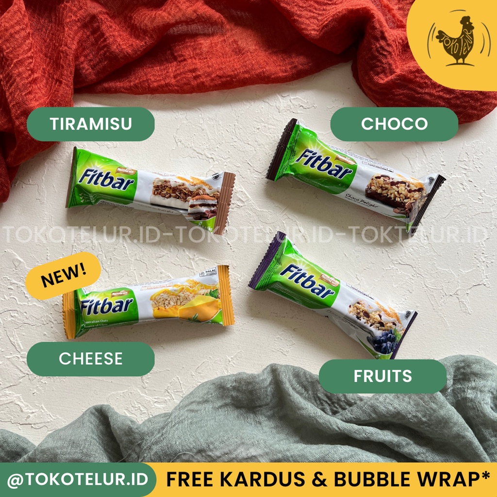 Jual FITBAR - MULTIGRAIN Cemilan Snack Sehat Rasa Choco/ Fruits/ Tiramisu/ Cheese | Shopee Indonesia